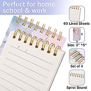 Ddaowanx Cute Small Notebooks, 3x5 Pocket Spiral Notepads With Lined Pages - The Perfect Little Mini Notebook to Stay Organized and Boost Productivity at Work or School (8)