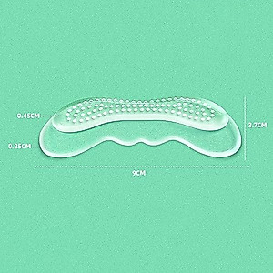 2Pcs of Transparent Invisible Self-Adhesive Gel Heel Pads: Non-Slip Cushion Grip Inserts for High Heels and Shoes