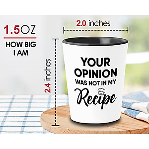 Bubble Hugs Chef Shot Glass 1.5oz - Okie Dokie Artichokie - Funny Cute Artichoke Healthy Food Pun Cook Recipes Vegetables Pizza Veggie Delicious