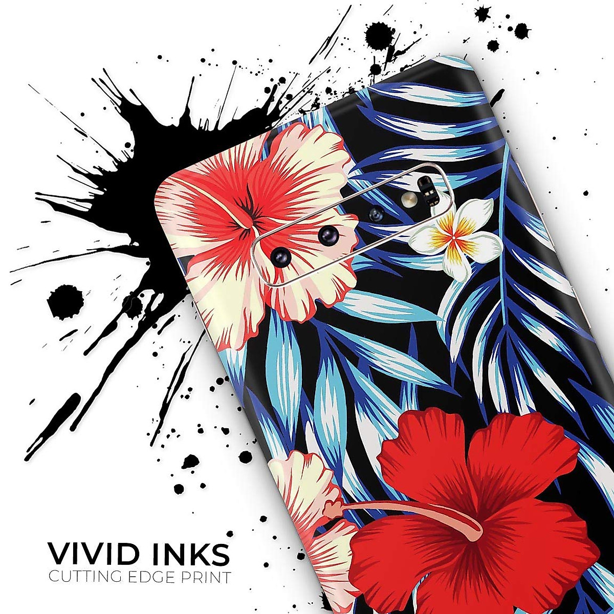DesignSkinz Vivid Tropical Red Floral v1 Protective Vinyl Decal Wrap Skin Cover Compatible with The Samsung Galaxy S20 (Screen Trim & Back Glass Skin)
