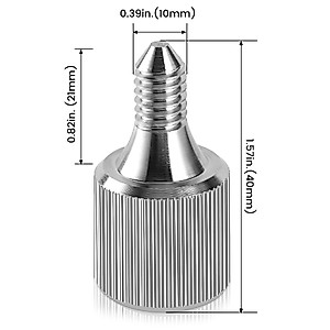 Attachment Knob Thumb Screws for Kitchenaid Stand Mixers and Kitchen Aid Accessories. Hub Screw Accessory Replacement x 2 pcs, Metallic Silver
