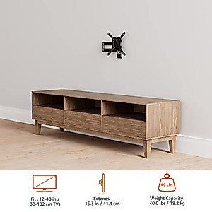 Amazon Basics Full Motion TV Wall Mount fits 12-Inch to 40-Inch TVs and VESA 200x200