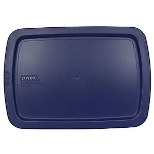 Pyrex (1) C-233 3qt Easy Grab Glass Baking Dish & (1) C-233-PC 3qt Blue Easy Grab Lid