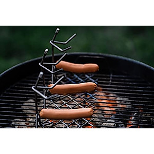 Hot Dog Roaster Stainless Steel Three Man Stick Figure Griller Funny Barbeque by Gute - BBQ Gifts, Grilling Gift, Dad Gifts, Gifts for Men Novelty Hotdog - Great for Parties, Birthdays, Tailgates!