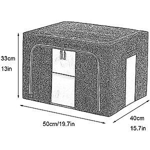 ZyHMW Large Clothes Storage Bag Organizer 3PCS, 66L Clothes Storage Bins, Foldable Closet Organizers Storage Containers
