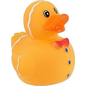 The Dreidel Company Christmas Holiday Rubber Duck Toy Duckies for Kids, Bath Birthday Gifts Baby Showers Summer Beach and Pool Activity, 2" (6-Pack)