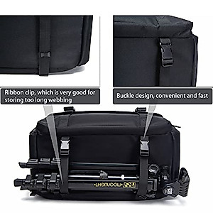 CADeN Camera Bag Case Shoulder Messenger Bag with Tripod Holder Compatible for Nikon, Canon, Sony, DSLR SLR Mirrorless Cameras Waterproof (Black, Large)