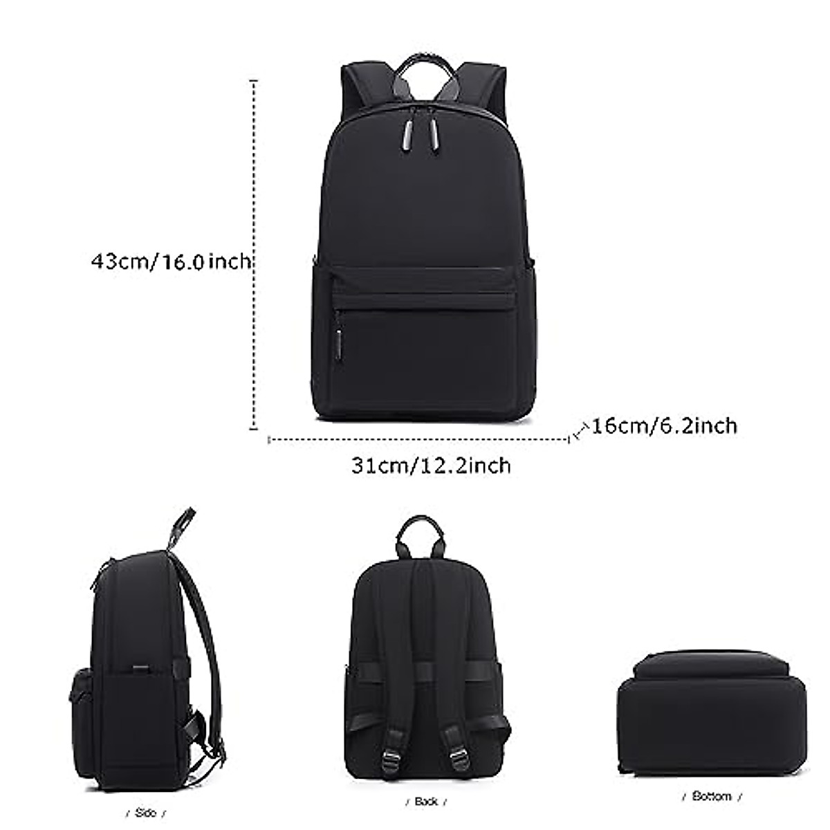 LANSHIYA Classic Basic Backpack for Girls Boys Solid Color Elementary Middle High School and College Bookbag Lightweight Casual Teens Travel Outdoor Daypack,Pink