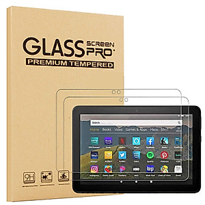 [2-Pack] EpicGadget Glass Screen Protector for All-New Fire HD 8 / Fire HD 8 Plus/Fire HD 8 Kids 14/12th/10th Generation (2024/2022/2020) - Tempered Glass Film/High Definition / 9H Hardness