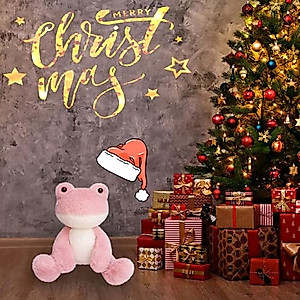 Doindute Frog Stuffed Animal, Pink Frog Plush Toy, Soft Cuddly Plushie Hugger Toy for Boys Girls, Gifts for Kids or Girlfriend, 8.5 Inches