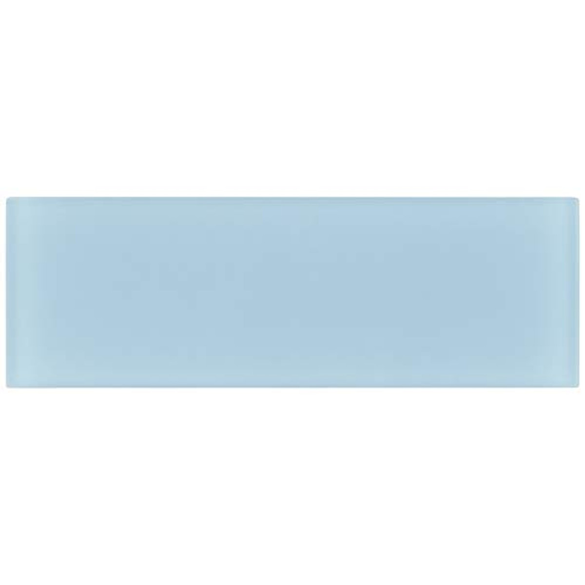 Contempo Blue Gray 4 in. x 12 in. Frosted Glass Tile Sample
