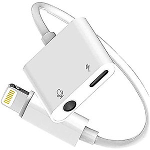 [Apple MFi Certified] Charger Headphones Adapter for iPhone,2 in 1 Belcompany Lightning to 3.5mm Jack Dongle Aux Audio & Charger Splitter Adapter Compatible with iPhone 12/11/XS/XR/X/8/7/iPad/iPod