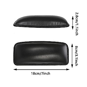 TOMALL 2pcs Car Knee Cushion Soft Leather Auto Center Console Knee Leg for Foot Knee Pain Relief Universal Knee Elbow Pads for Car Central Control Door (Black)