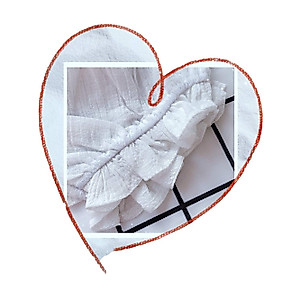 LOOLY Newborn Toddler Kids Cotton Linen Ruffle Bloomer Shorts Diaper Cover 0-2T(100,A-White)