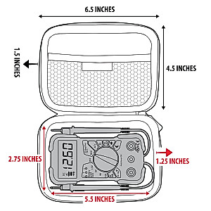 USA GEAR Multimeter Case with Hard Shell Exterior and Wrist Strap - Compatible with Innova 3320 Digital Multimeter, Crenova MS8233D, Klein Tools Multi Meter, and AstroAI Multimeter 2000 - Southwest