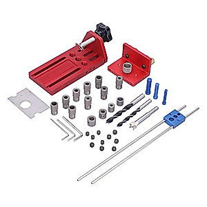 Upgrade Your Woodworking Skills with Adjustable Dowel Jig Kit and Hole Drill Guide - Woodworking Jigs and Fixtures for Perfect Drilled Holes - Includes Woodworking Tool Set - Buy Now
