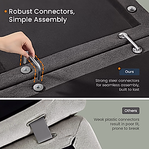 SONGMICS HOME Modular Sectional Sofa, Convertible 6-Seat U-Shaped Couch with Ottoman, Deep Seat, Sectional Couches for Living Room, Slate Gray ULCS064G01