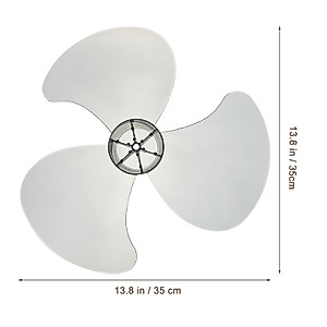 DOITOOL Universal Plastic 3 Leaves Fan Blade Set 16 Inch Replacement Fan Blades with Nut Cover Electric Fan Leaves for Table Standing Pedestal Fan
