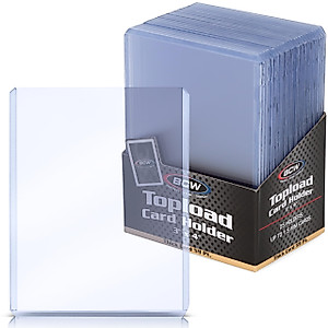 BCW Thick Card Topload Holder - 59 PT. (100 Pack) | Holds Relic, Patch, and Jersey Cards | Protective Card Holders for Collectibles and Trading Cards | Protective Rigid Plastic Display Card Holder