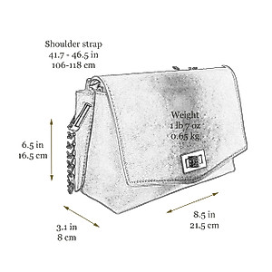 Time Resistance Leather Crossbody Bag for Women - Full Grain Leather Shoulder Bag - Stylish Messenger Bag Purse (Black)