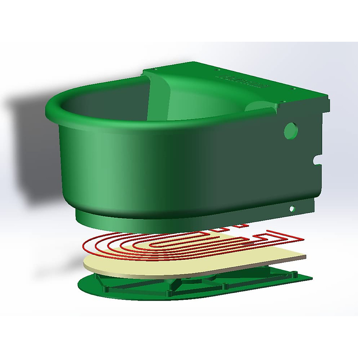 MODUODUO Automatic Heated Dog Bowl 1.3gal 100W Outdoor Thermal Water Dispenser Built-in Thermostat for Pet Livestock Cattle Sheep and Horse in Winter