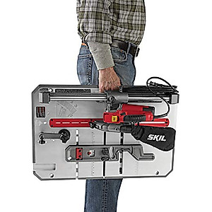 SKIL 3601-02 Flooring Saw with 36T Contractor Blade & Bullet Tools 711 Ergonomic Tapping Block, 3 x 7 x 3 inches, Black