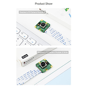 Waveshare Camera Module 3 Package Compatible with Raspberry Pi Camera Module 3(Included), Bundle with 15cm FPC Camera Cable,12MP High Resolution, Auto-Focus, IMX708 Sensor, Basic Version (75°FOV