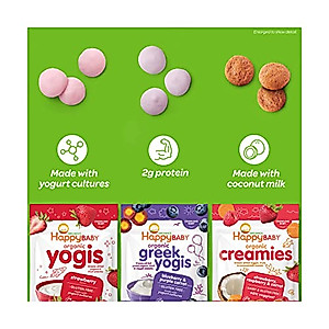 Happy Baby Organic Strawberry Yogurt Snacks, 1 OZ