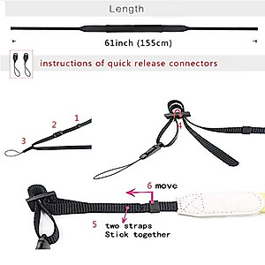 CHMETE Washable Soft Neoprene Camera Neck Strap (Black)