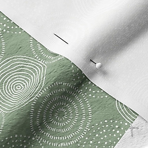 Spoonflower Fabric - Woodland Animals Forest Cheater Quilt Bear Fox Moose Wholecloth Green Printed on Minky Fabric by The Yard - Sewing Baby Blankets Quilt Backing Plush