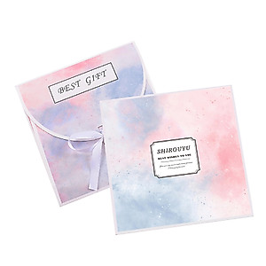 SHIROUYU 100% Mulberry Silk Scarf 35" Large Square Lightweight Scarf - Women's Silk Shawl -Silk Headband - Gift Packed