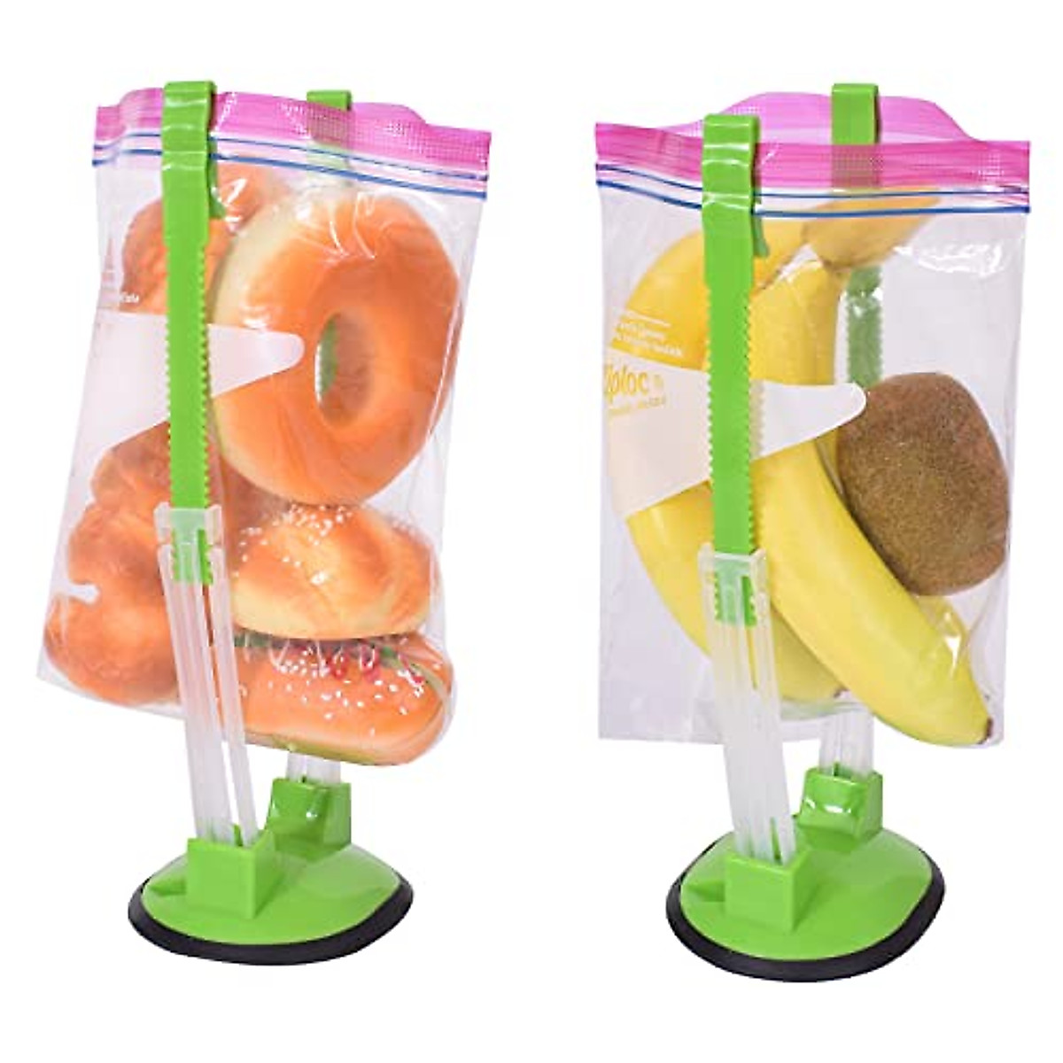 Baggy Rack - (8 Pack),Food Storage Bags Clip, For Food Prep Bag/Plastic Freezer Bag/Ziploc Bag Holder Stand,Meal Planning/prep Bag Holders.MONOTONOUS