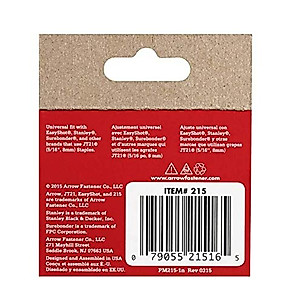 Arrow Fastener 215 Genuine JT21/T27 5/16-Inch Staples, 1,000-Pack - 2 Pack