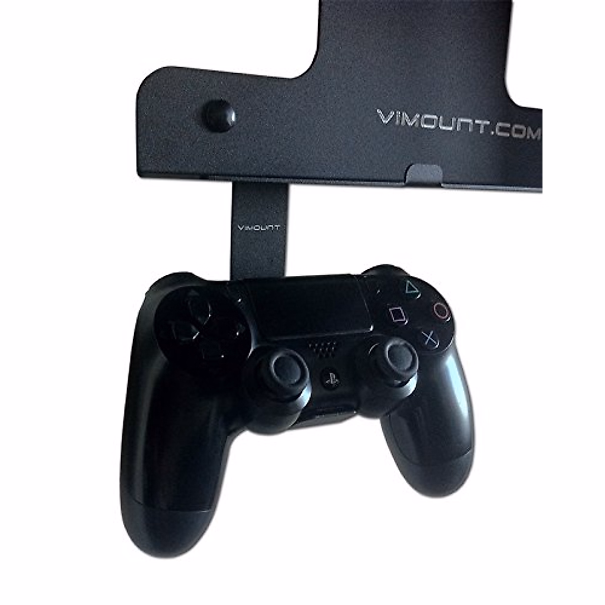 ViMount 2pcs Metal Wall Mount Holder Compatible with PlayStation 4 PS4 Controllers in Black Color