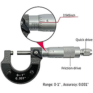NORTOOLS Vernier Caliper Metal with Micrometer and Ruler for Precision Measurements Outside/Inside/Depth/Step