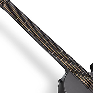 Enya Nova Go Carbon Fiber Acoustic Guitar 1/2 Size Beginner Adult Travel Acustica Guitarra w/Starter Bundle Kit of Colorful Packaging, Acoustic Guitar Strap, Gig Bag, Cleaning Cloth, String(Black)