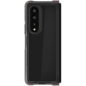 Ghostek COVERT Clear Samsung Fold 3 Case with Slim Thin Lightweight Design Protective Phone Covers Durable Shockproof Protection Supports Wireless Charging Designed for 2021 Galaxy Z Fold 3 5G (Smoke)