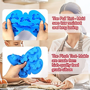 Vodolo 2 Pcs Butterfly Ice Cube Tray,Butterfly Mold Silicone for Chocolate Candy Gummy Baking,Jelly, Pudding,Soap, Cake Mold