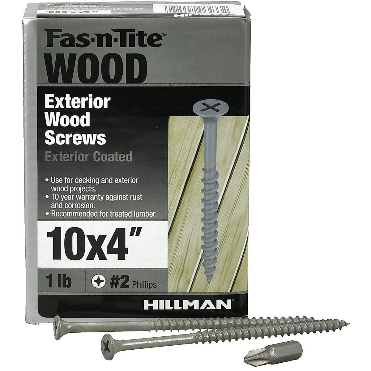 Fas-n-Tite Exterior Coated Wood Screw - 1lb Box (#10 x 4")