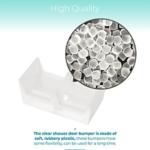 Framed Sliding Shower Door Opaque Bumpers Suitable for All Kinds of Shower Glass Moving Doors,Clear Shower Doors Bumper Pads Ideal for Use with Sliding Tub Enclosure,Shower Door Replacement Parts,2 Pc