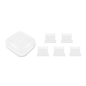 Harlotte Silicone USB Cap Port Cover Anti Dust Protector Suitable for Mobile Phones Silicone Protectors Cap Port Cover Anti Dust - 5 Pieces