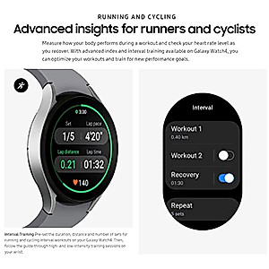 Samsung Electronics Galaxy Watch 4 40mm Smartwatch with ECG Monitor Tracker for Health Fitness Running Sleep Cycles GPS Fall Detection Bluetooth US Version - (Renewed) (Black)