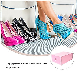INOOMP 6 Pcs Shoe Storage Box Shoe Box Loafers Drawer Storage Cabinet Socks Container Sneakers Storage Case Toys Container Underwear Organizer Department Store Men and Women Clothing