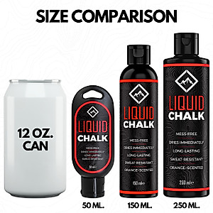 SURVIVOR 250ML Liquid Chalk – Gym Chalk for Weightlifting, Rock Climbing, Bouldering, Gymnastics, Pole Grip, & More - Lifting Chalk & Climbing Chalk for Dry Hands - Liquid Grip Hand Chalk for Lifting