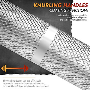 Olympic Barbell Bar 7 Feet Weight Bar, 20kg Men’s Solid Iron Weighted Workout Barbell Weight Straight Weightlifting Technique Bar for Home Fitness Exercise Equipment, Rated 700lbs for Weightlifting