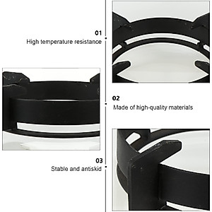 SOLUSTRE Metal Brackets Gas Stove Wok Holder Rack Cast Iron Wok Ring Milk Pot Non- Slip Wok Support for Home Kitchen Cookware Stove E1 Metal Stand