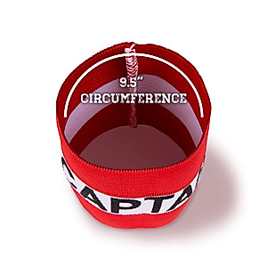 Crown Sporting Goods Captain Armband | Youth Team Sports Athletic Accessory | One-Size Elastic Player Band for School, Playground, Recreational, Indoor & Outdoor, Soccer & Basketball (Black)