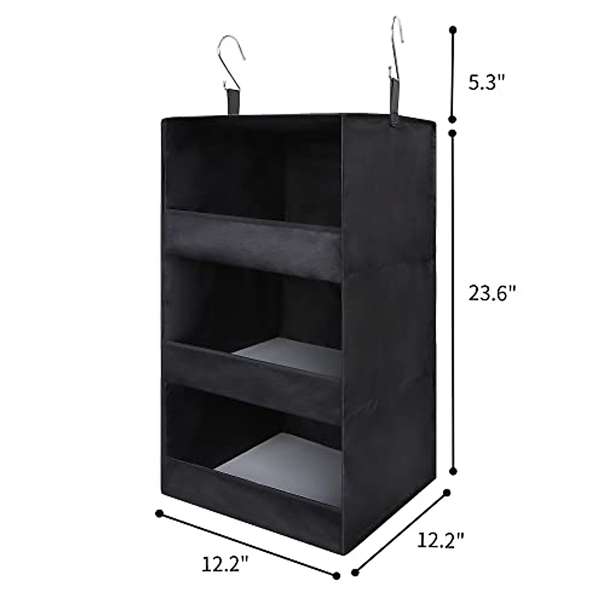 GRANNY SAYS Bundle of 2-Pack Hanging Organizer & 1-Pack Closet Hanging Shelves