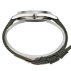 Gosasa Unisex Military Watches Sport Textile Nylon Strap Luminous Fashion Watch Analog Display Quartz Waterproof Casual Wristwatch (Green 2)