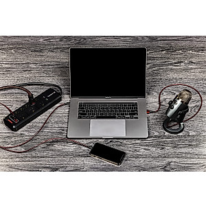 AudioQuest PowerQuest G8 – 8-Outlet Surge Protector with USB-A and USB-C Charging Ports - Perfect for TV, AV Receiver, Xbox, Playstation, Soundbar, Computer, and Home Office